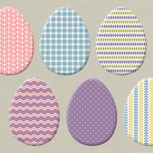 Easter Digital Paper Pack With Easter Egg Clipart, and Easter Word Art ...