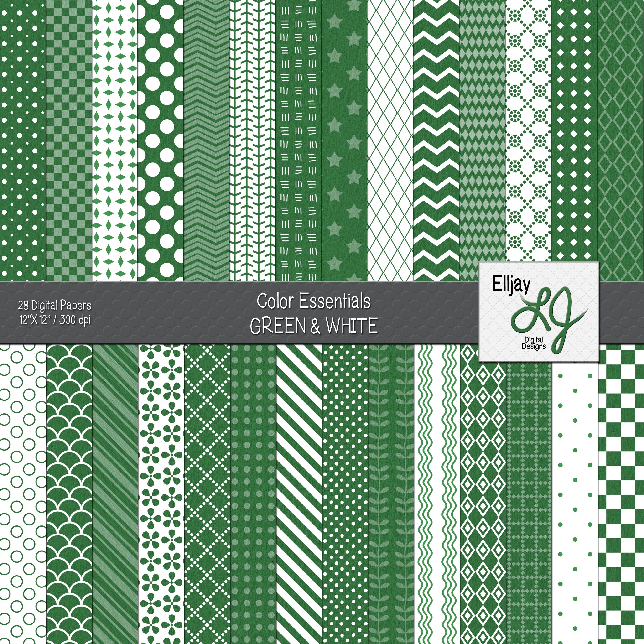 Green Digital Paper. Great for Graduation. Digital Scrapbook - Etsy