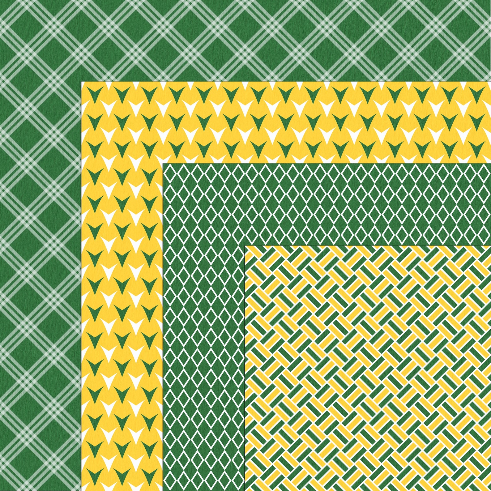 Green & Yellow Digital Paper With Light Texture for Scrapbooks, Crafts ...