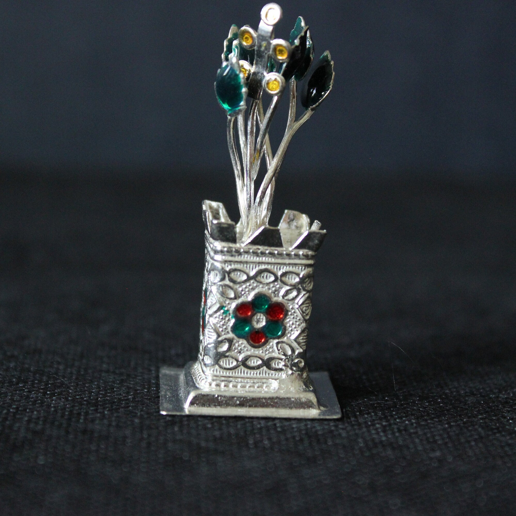 Silver Tulsi Tulasi Thulsi Plant Symbol of purity and Devotion With ...