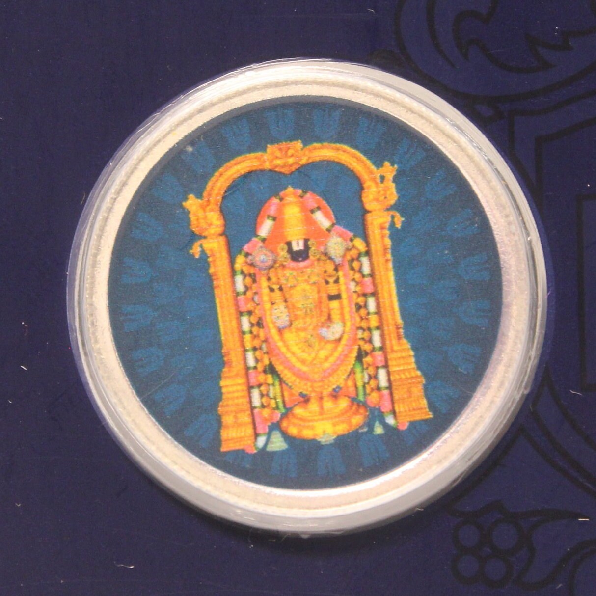 999 Pure Silver Coin Colored 10 Gms Balaji Temple - Etsy