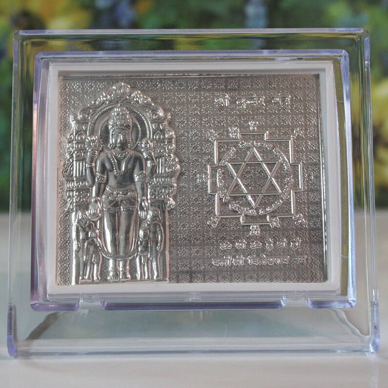 999 Silver Lord Kuber With Kuber Yantra // Shri Lakshmi - Etsy