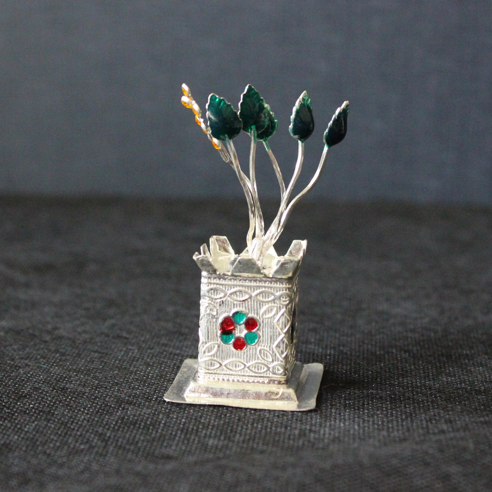 Silver Tulsi Tulasi Thulsi Plant Symbol of purity and Devotion With ...