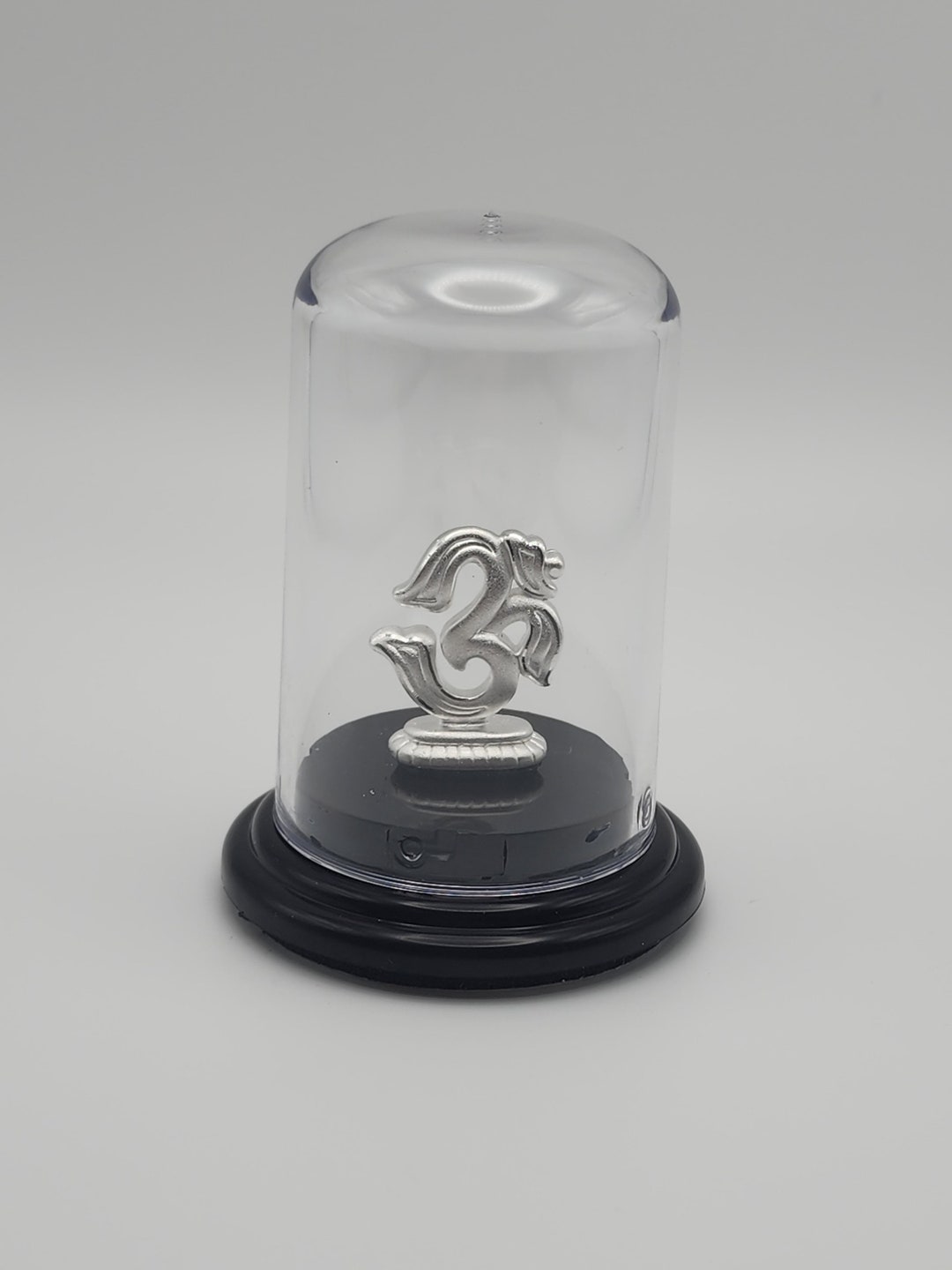999 Pure Silver OM Symbol | Statue | - Enclosed in Acrylic Transparent ...