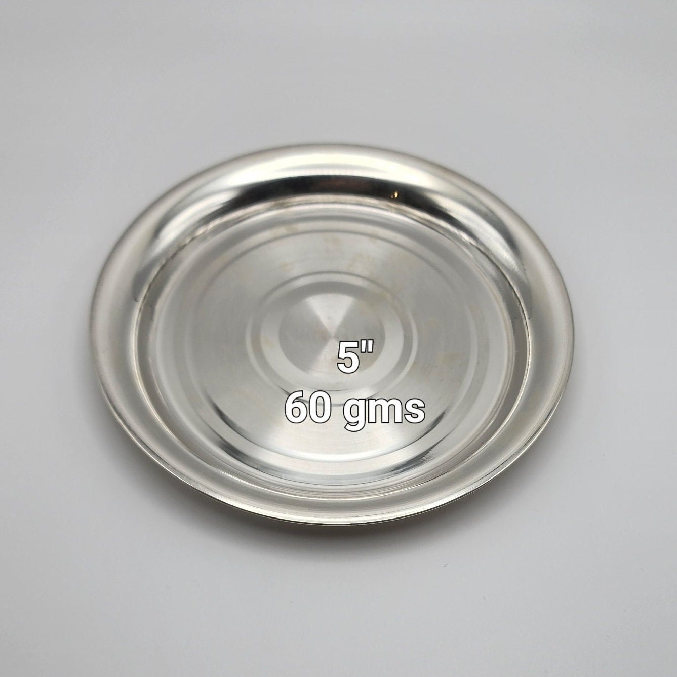 999 Pure Silver Plate/thali 5 Inches Diameter - Etsy