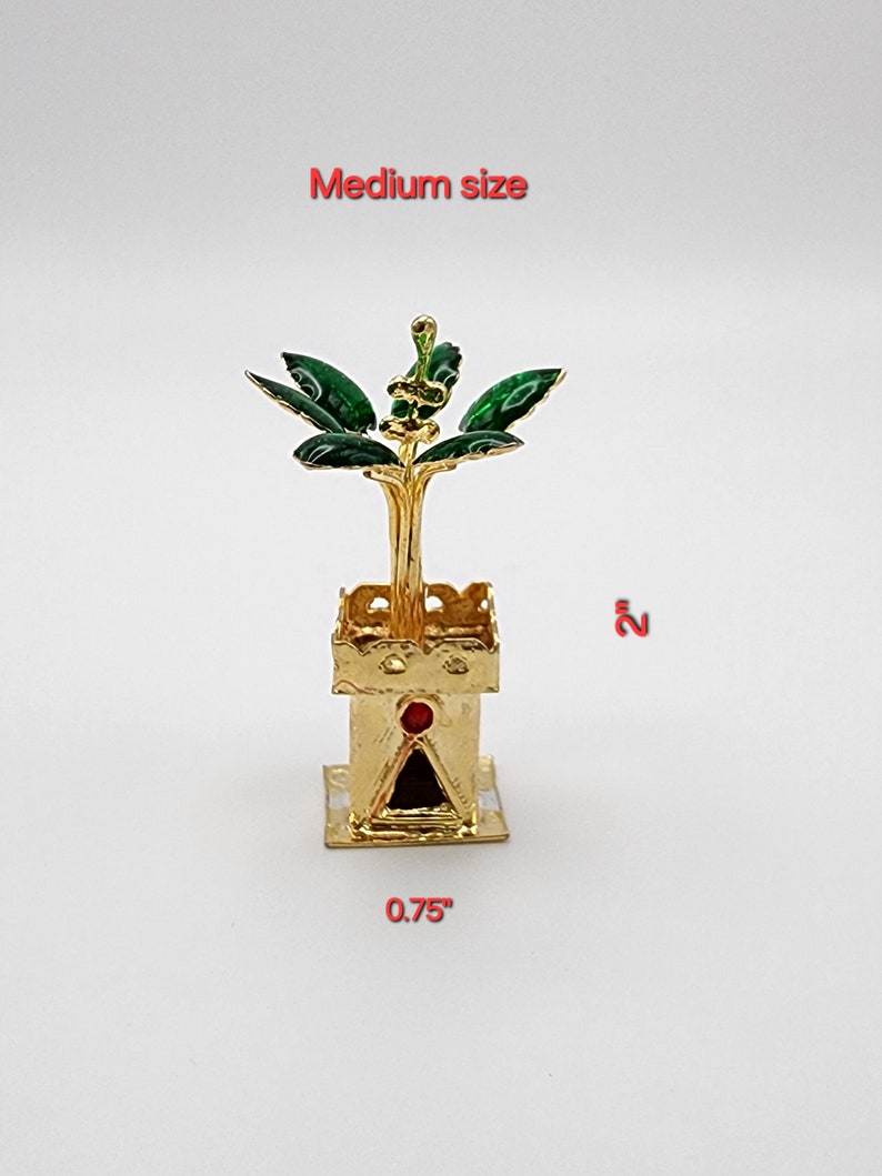 Gold Plated Silver Tulsi | Tulasi | Thulsi Plant Symbol of "purity and ...