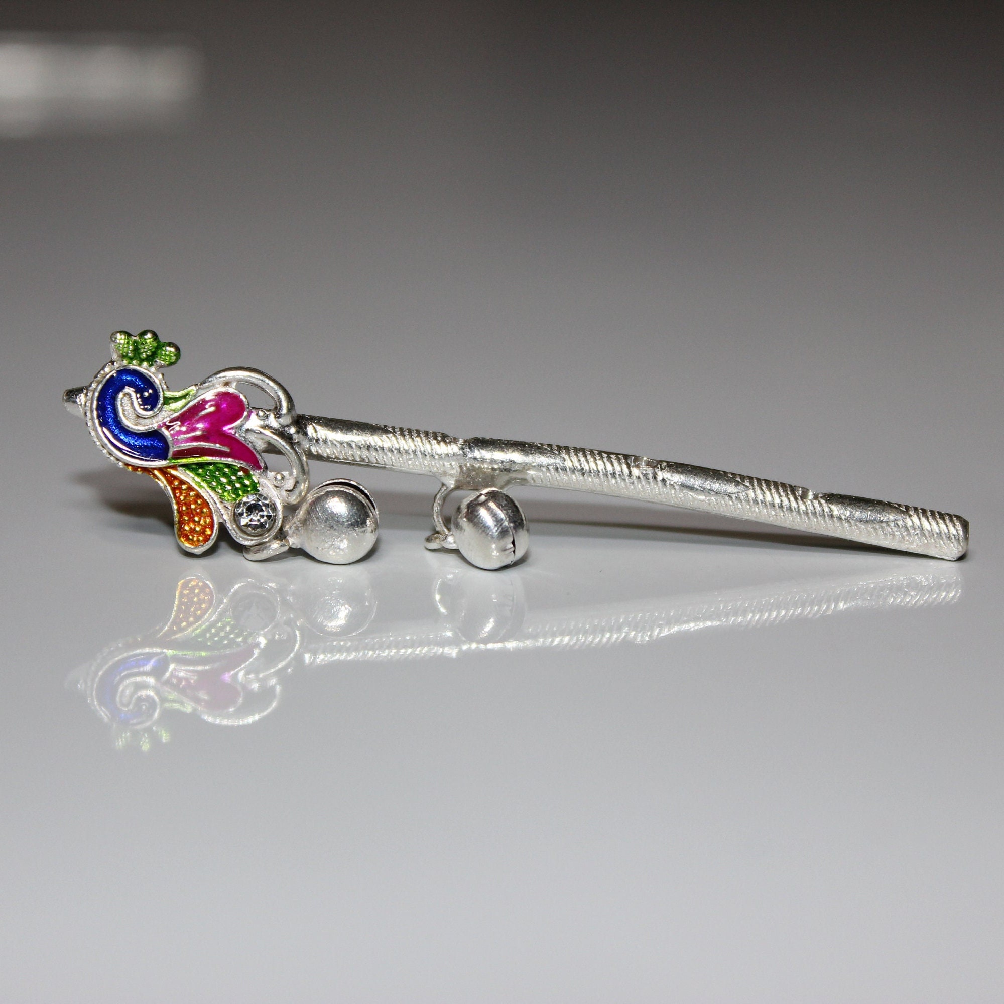 Silver Flute/bansuri for Laddu Gopal Ji Handmade Idol Krishna Flute - Etsy