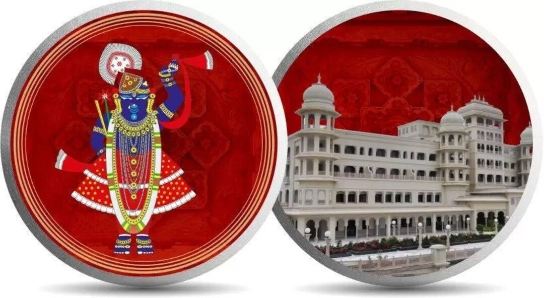 999 Pure Silver Coin | Colored | 10 Gms | Shreenathji Temple - Etsy