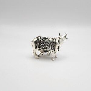 925 Silver Cow With Calf Idol | Kamdhenu Cow | Multiple Sizes - Etsy