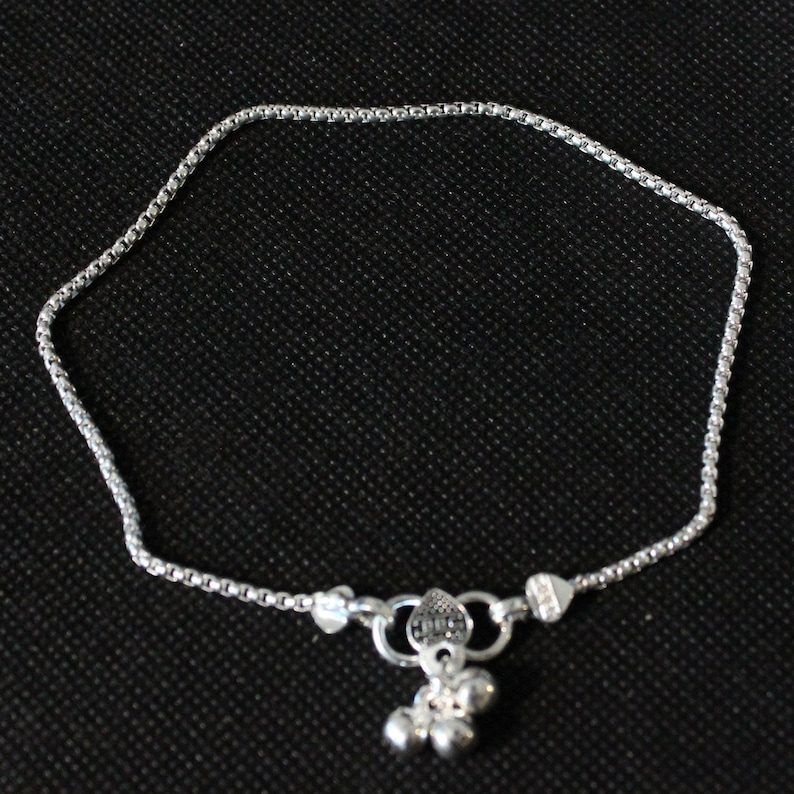 Silver Designer Anklets for Women | Fancy Light Weight | 10 Inches | 1 ...