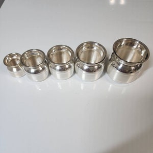 999 Pure Silver Kalash for Home Temple | Multiple Size Options - Etsy