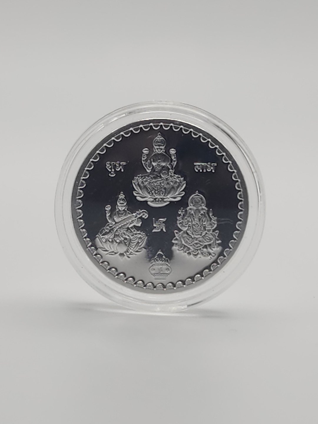999 Pure Silver Lakshmi Saraswati Ganesha Coin | 5 Gms Diwali Gift - Etsy