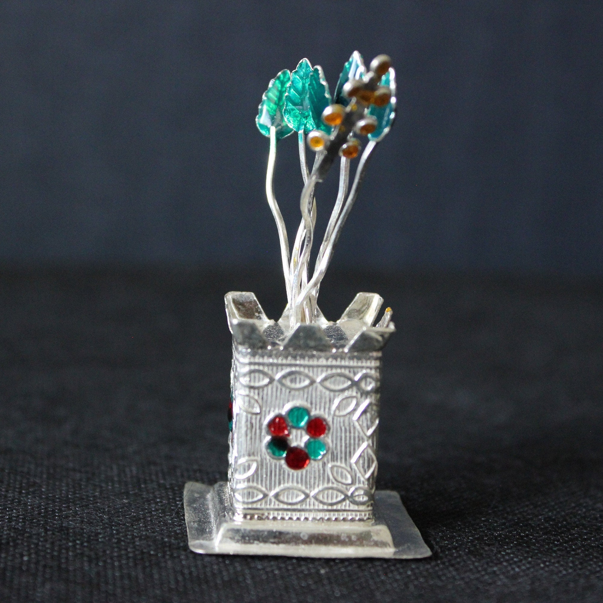 Silver Tulsi Tulasi Thulsi Plant Symbol of purity and Devotion With ...