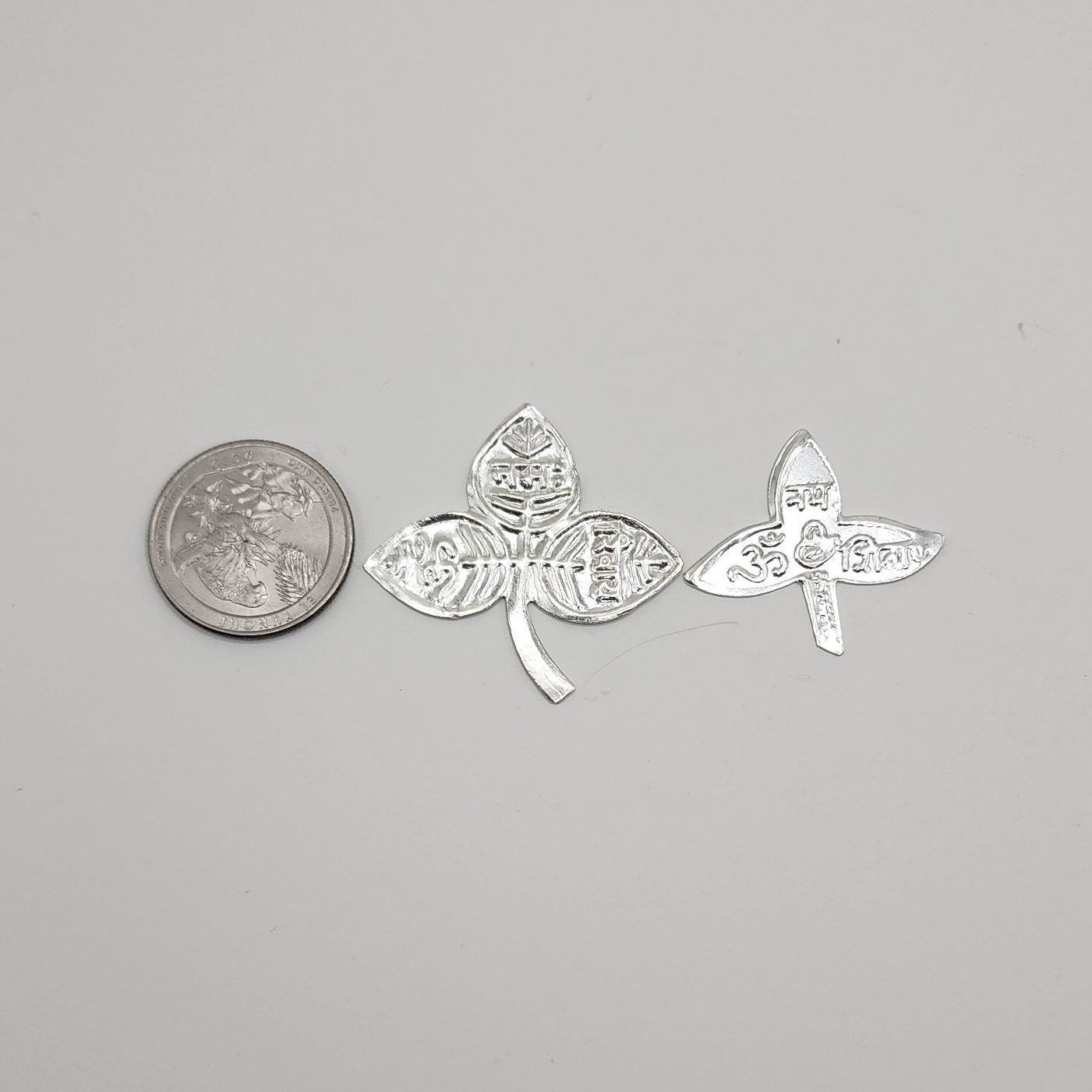 Silver Bilvapatra/belpatra Leaf for Shiva Pooja - Symbol of Devotion ...