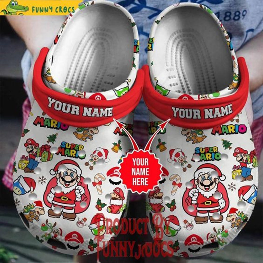 Super Mario Christmas Clogs Super Mario Clogs Shoes Super - Etsy