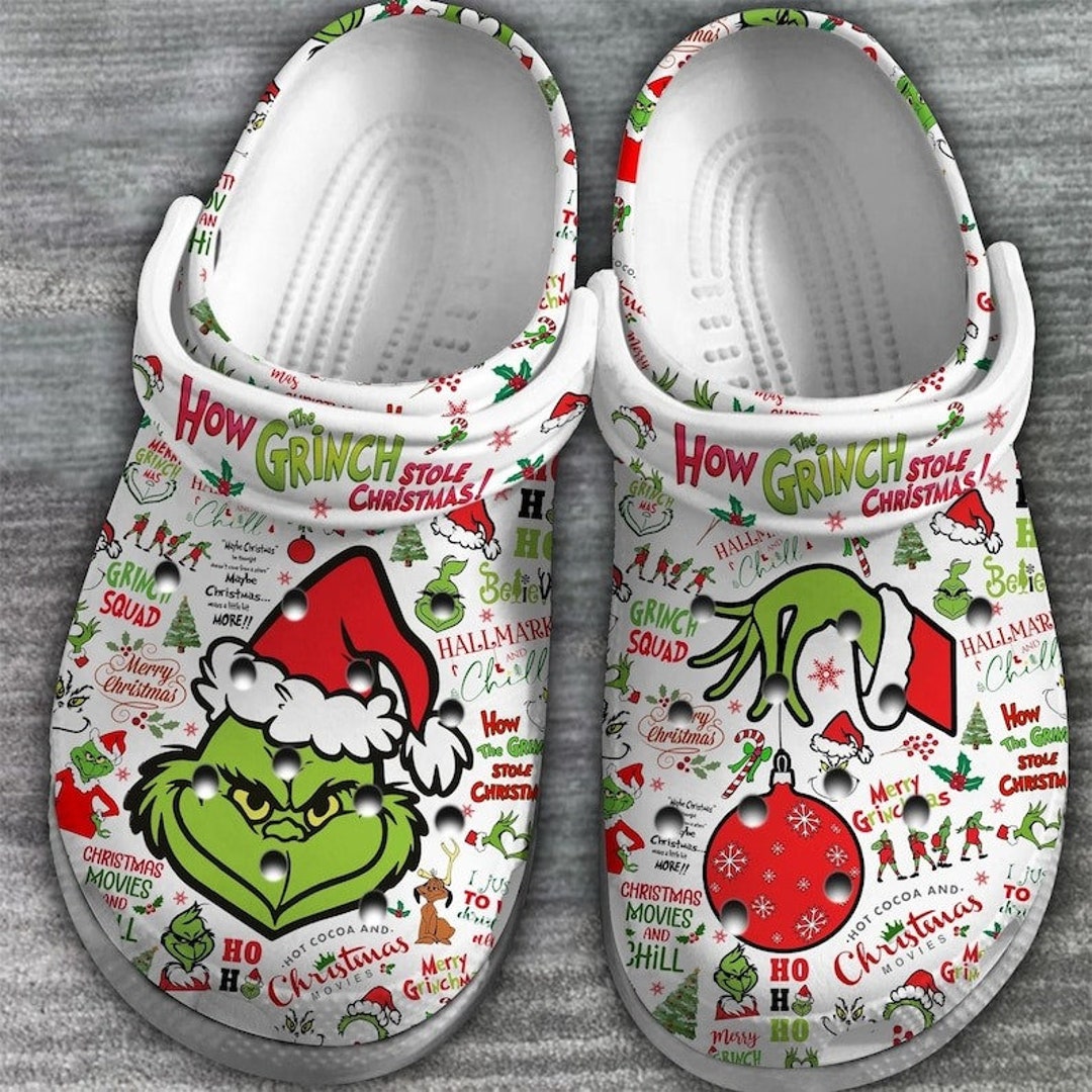 Jingle Bell Clogs Grinch Christmas Clogs Shoes Grinch - Etsy