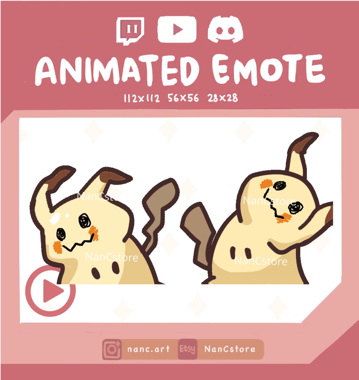 Animated Mimikyu Ghost Wiggle Dance Halloween Emoji | Twitch Discord ...