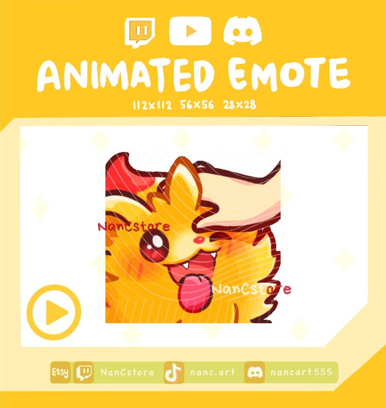 Head Pat Pombon Animated Emotes | Twitch Discord Chats | Fluffy Dog ...