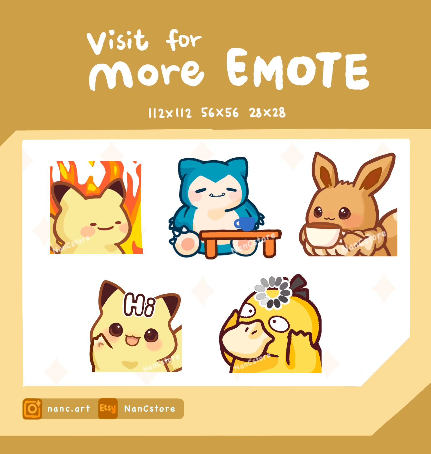Animated Scared Panic Pikachu Emotes | Chibi Pikachu | Streaming Emoji ...