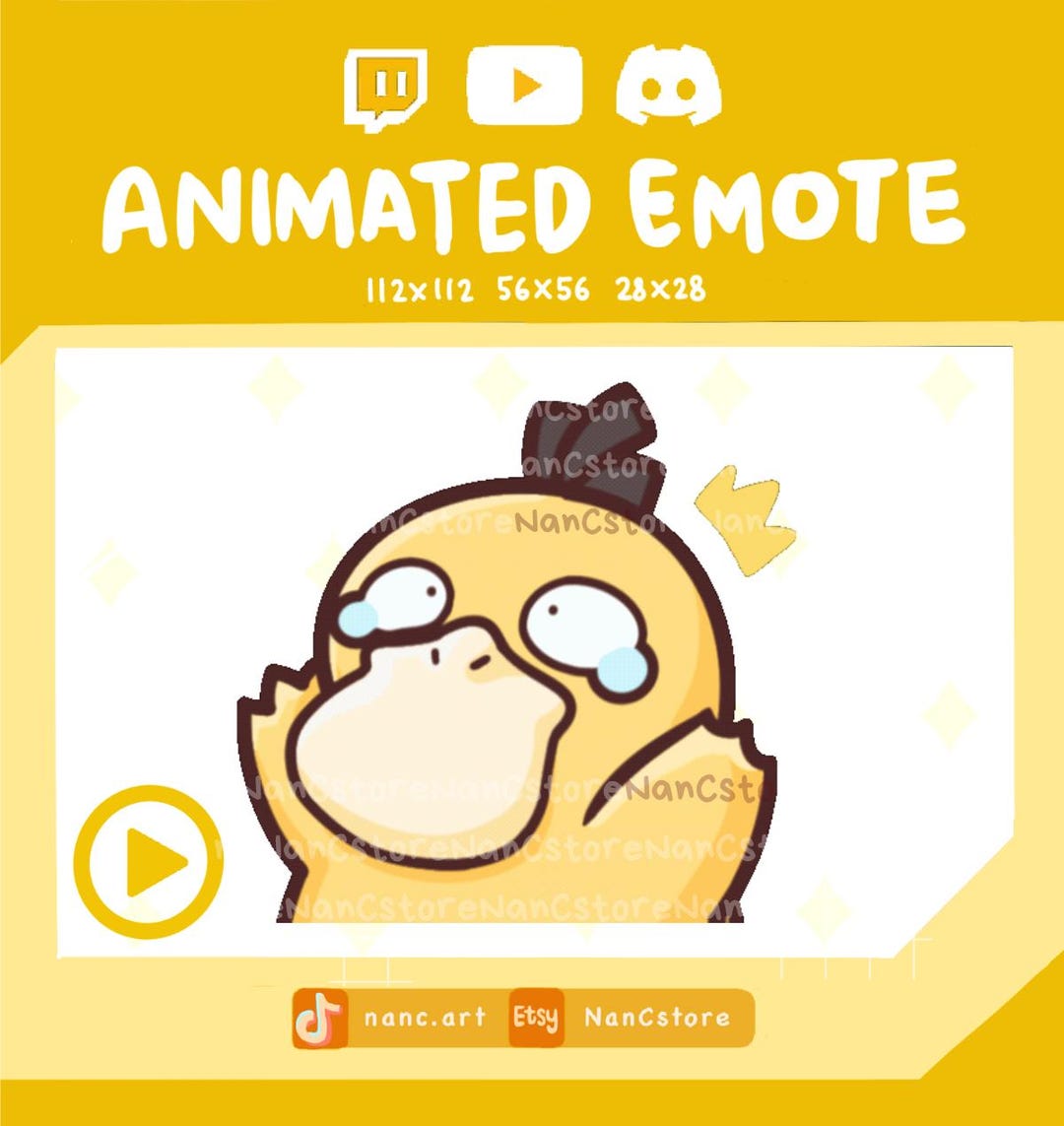 Animated Scared Panic Psyduck Emotes | Chibi Adorable Pokemon ...