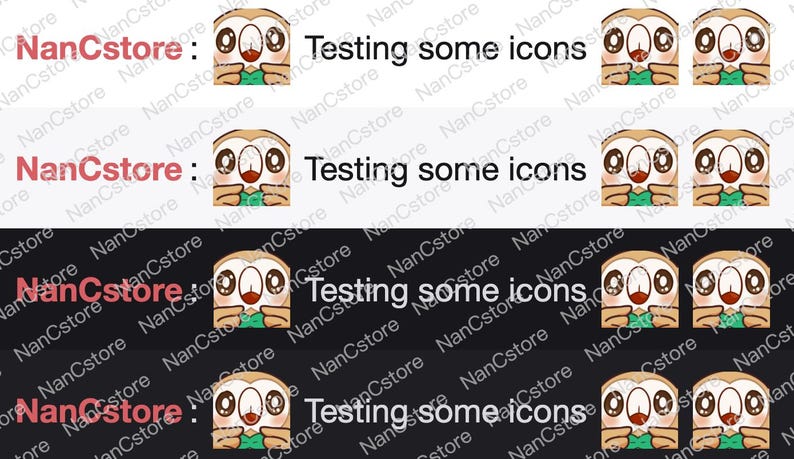 Emotes animados de Rowlet tímido y pobre / Pokémon kawaii / Emoji ...