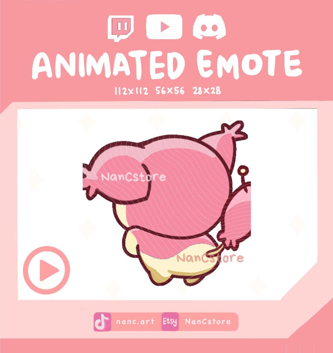 Kawaii Skitty Butt Tail Wiggle Animated Emotes | Dance Twitch Discord ...