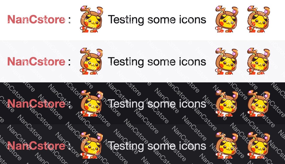Kawaii Deer Hat Pikachu Animated Emotes for Twitch and Discord ...