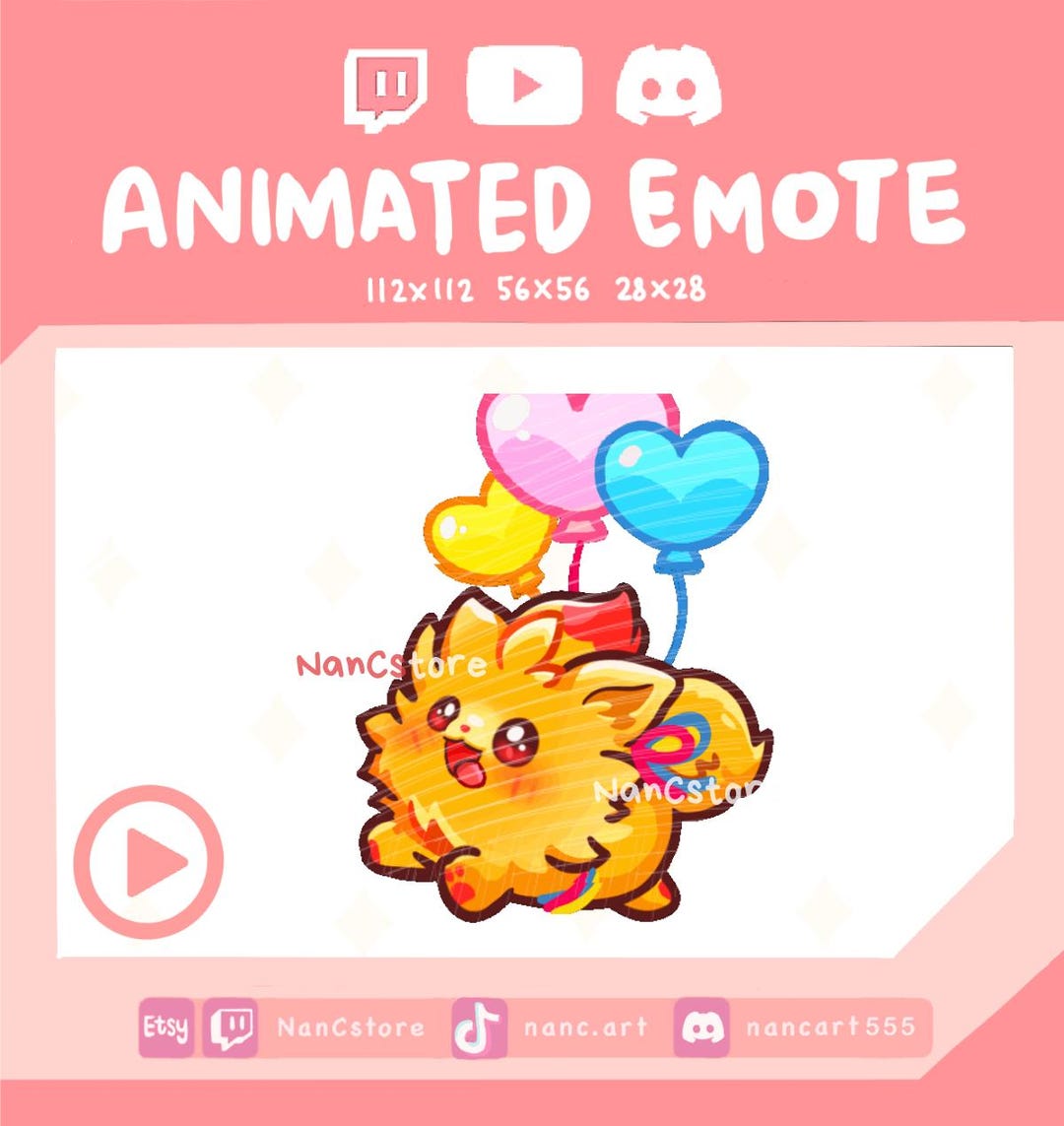 Emotes animées en forme de ballon pompon volant | Joyeux Pokémon Chibi ...