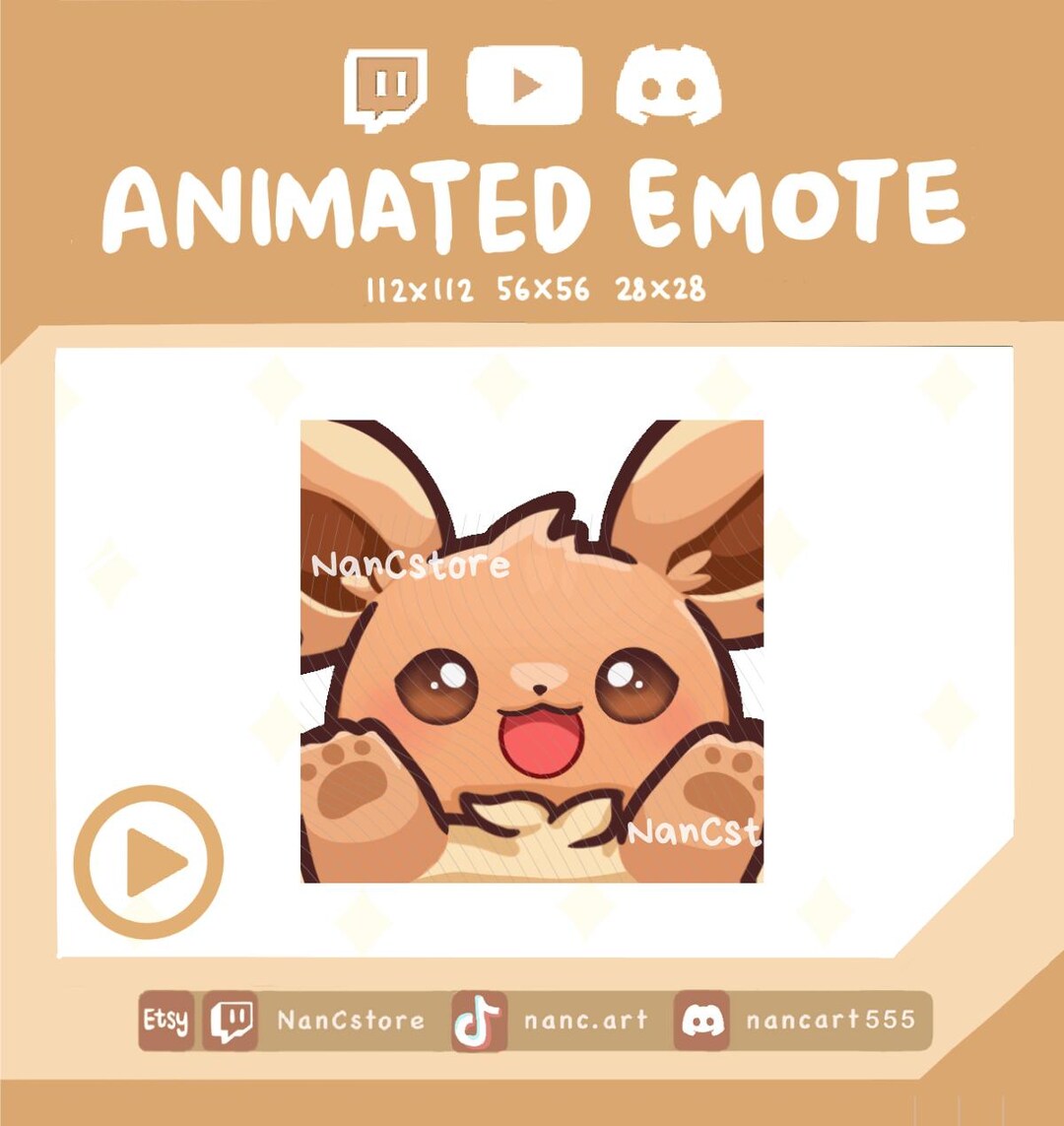 Cute Eevee Pop-up Emotes for Twitch & Discord | Fun Animated Surprises ...