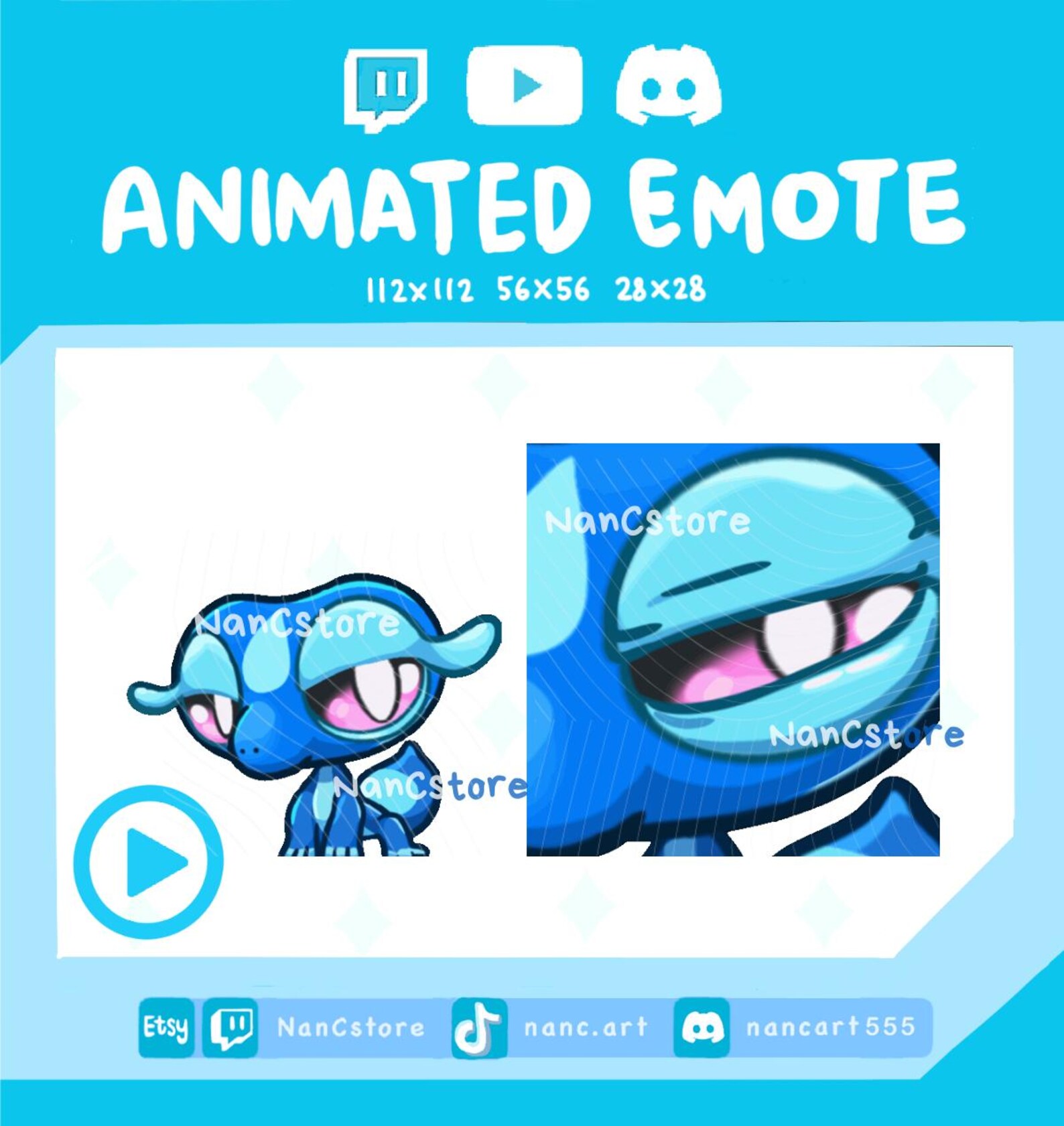 Animated Judgemental Gecqua Emote | Twitch Discord | Judgy Stare ...