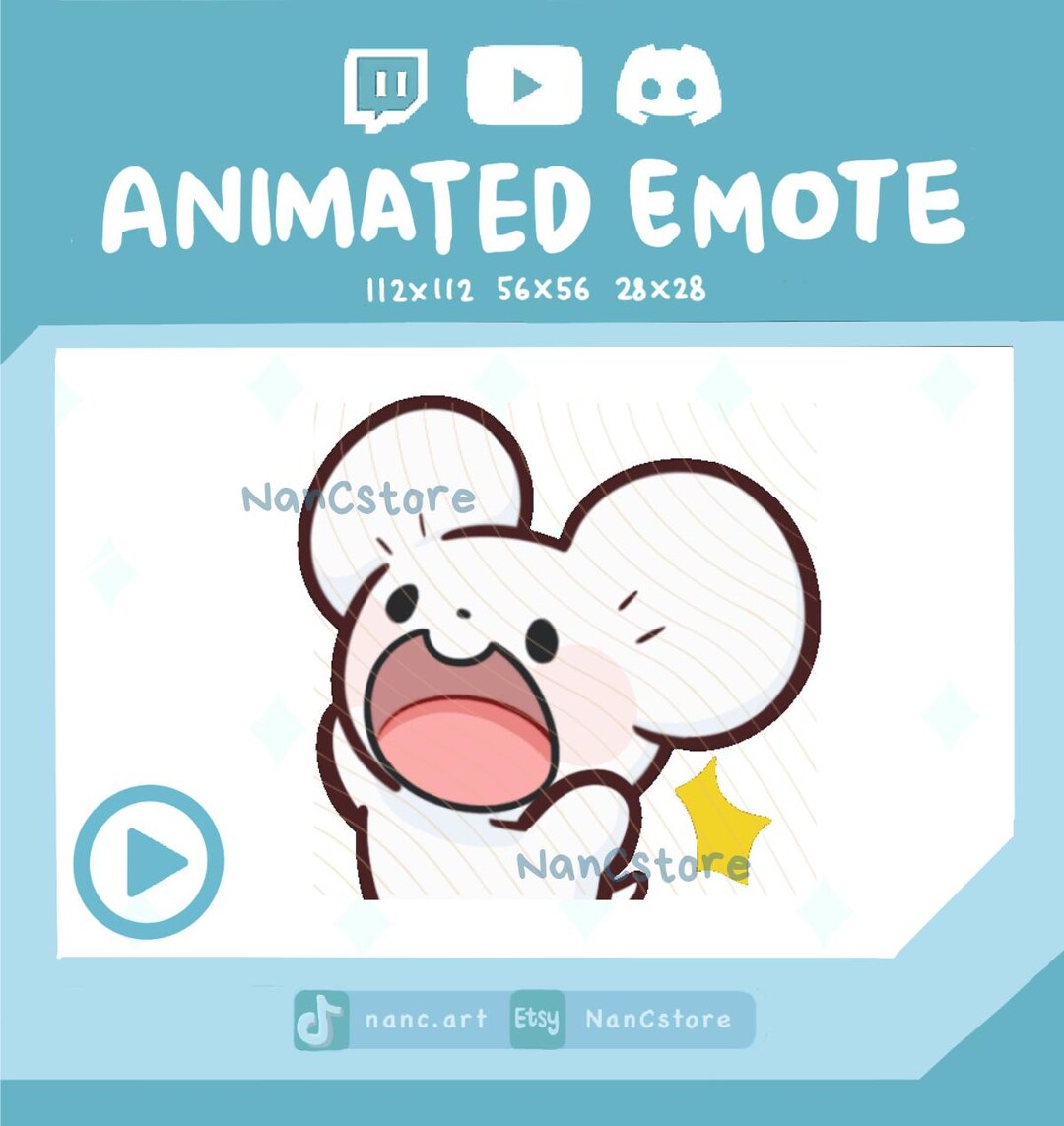 Scared Panic Tandemaus Animated Emotes | Pokemon Mouse | Twitch Discord ...