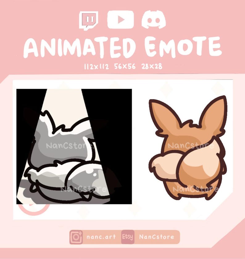Dramatic Eevee Emotes | Animated Tragic Sad Pokemon Spotlight for ...