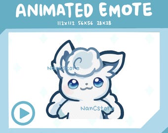 Kawaii Alolan Vulpix Animated Emotes | Twitch Discord Streaming Gamer ...
