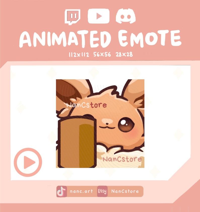 Animated Angry Eevee Hitting With Hammer Emotes | Chibi Pokemon ...