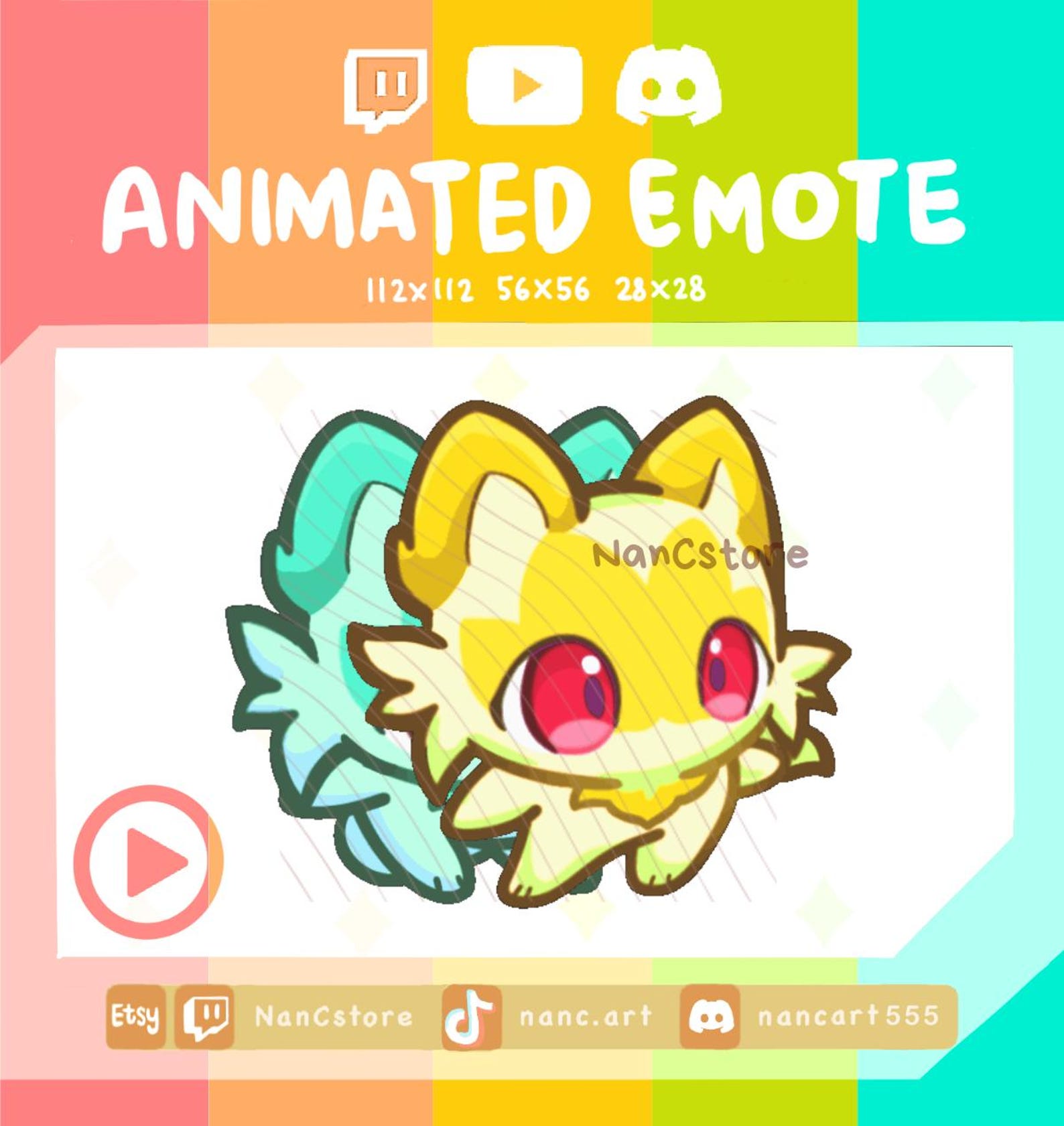 Animated Sprigatito Wiggle Dance Emotes | RAVE Ver | Streaming Emoji ...