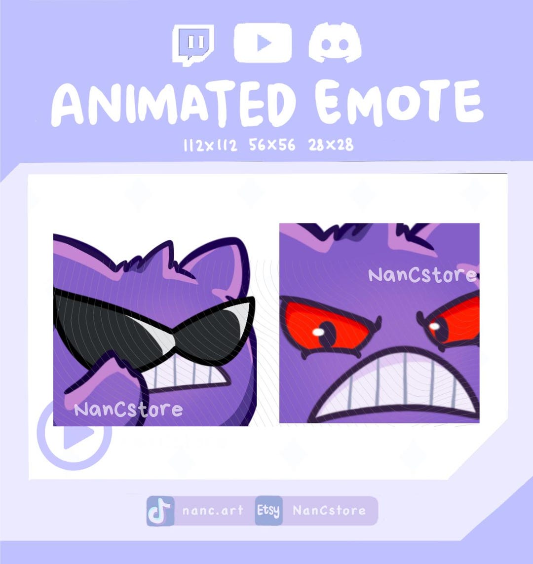 Judgemental Gengar Taking off Its Sunglasses Animated Emotes | Pokemon ...