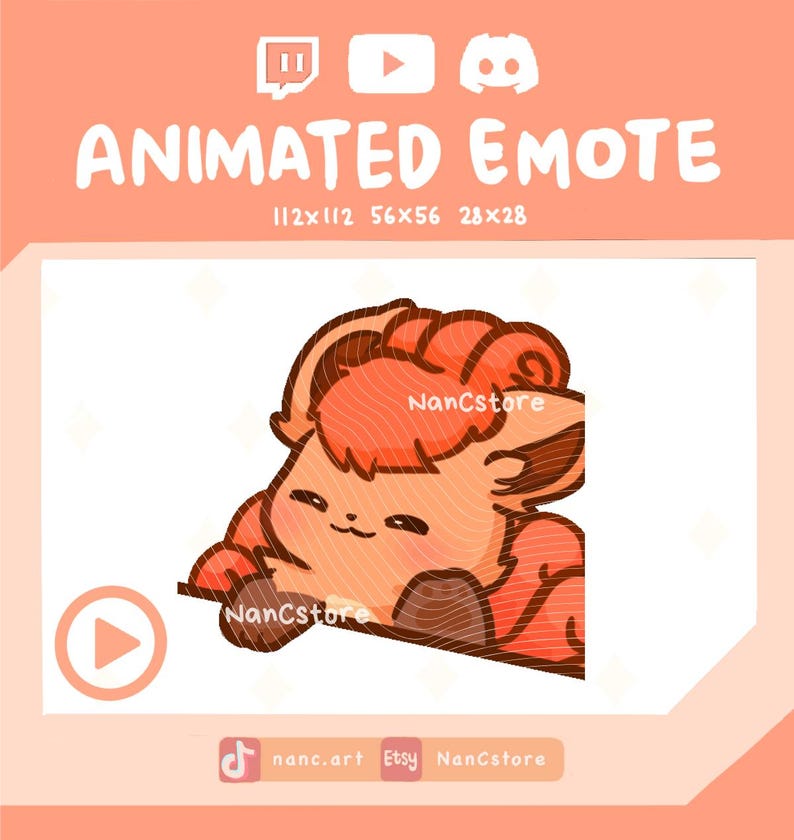 Vulpix Animated Table Banging Emotes | 2 Versions | Chibi Pokemon ...