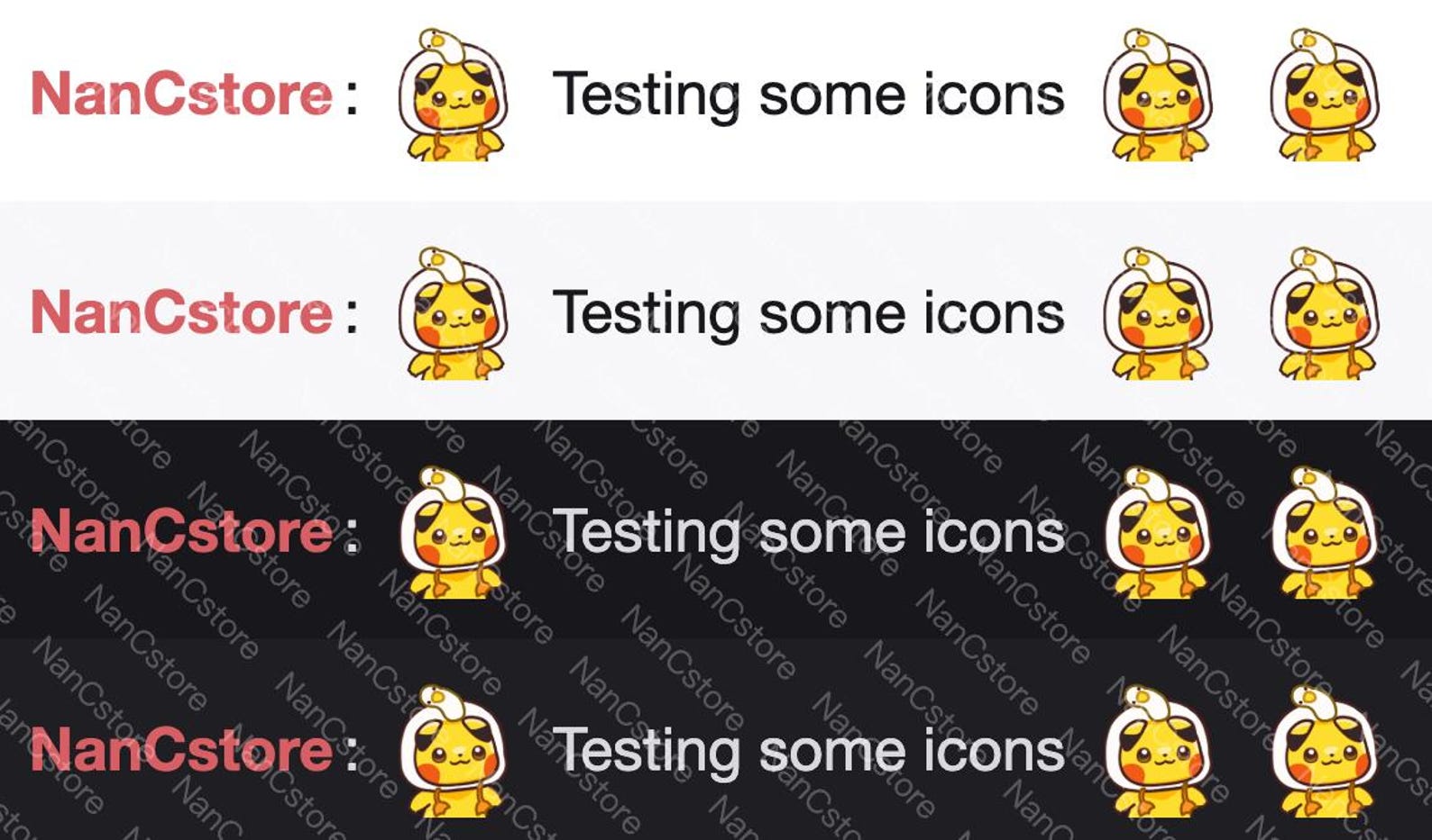 Kawaii Duck Hat Pikachu Animated Emotes for Twitch and Discord | Wiggle ...