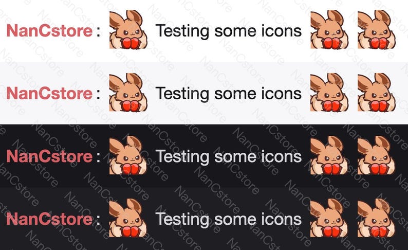 Punching Eevee Animated Emotes | Chibi Pokemon | Streaming Adorable ...