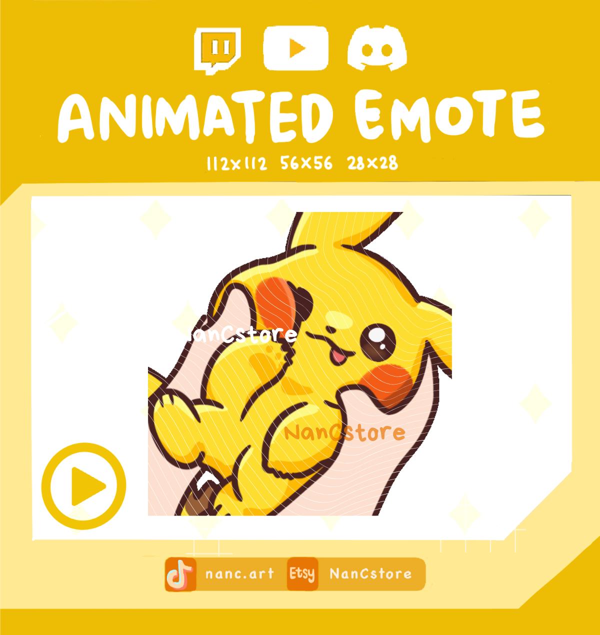 Animated Squishy Pikachu Emotes | Chibi Pokemon | Streaming Kawaii ...