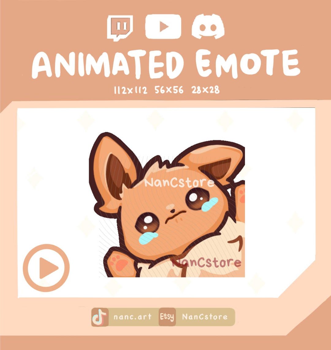 Animated Sad Eevee Emote | Twitch & Discord (digital Download) - Etsy