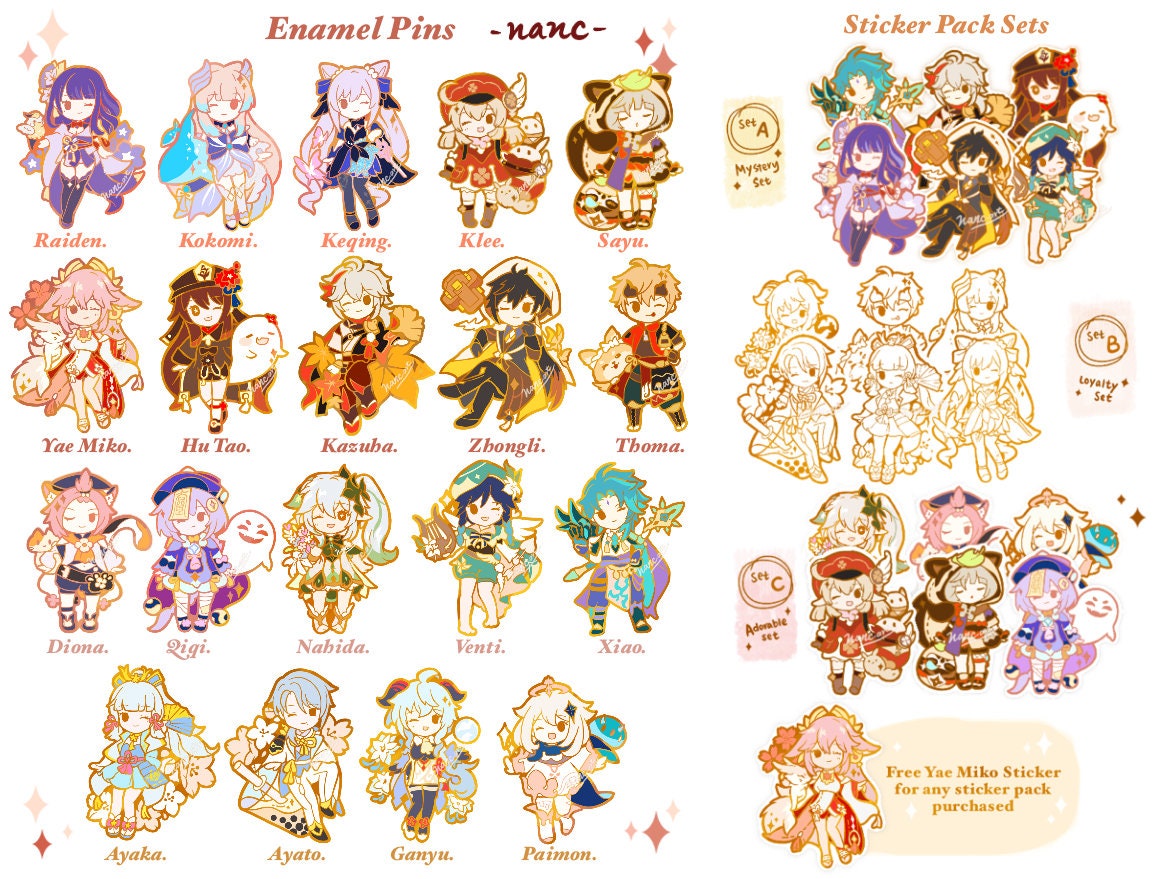 Genshin Raiden Hard Enamel Pins - Etsy