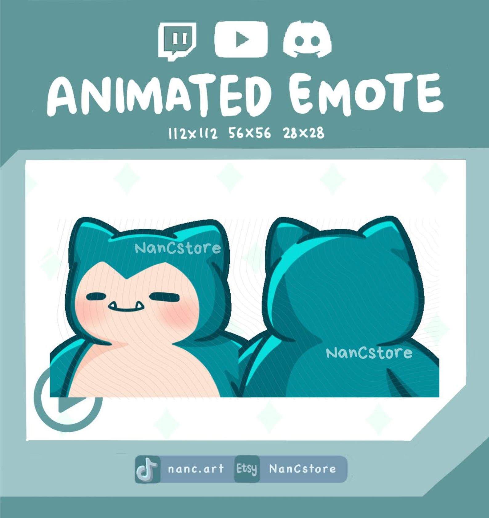 Animated Chill Snorlax Spinning Emotes | Chibi Cute Pokemon | Funny ...