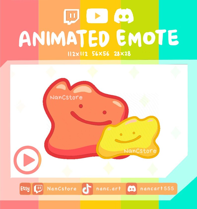 Kawaii Ditto Wiggle Dance Animated Emotes | 2 Versions RAVE | Twitch ...