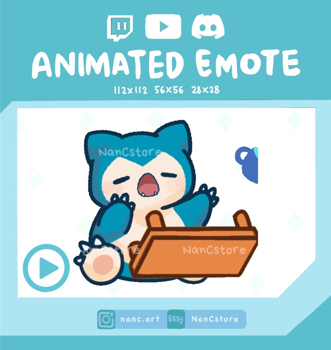 Animated Angry Snorlax Flipping Table Emotes | Chibi Pokemon | Cute ...