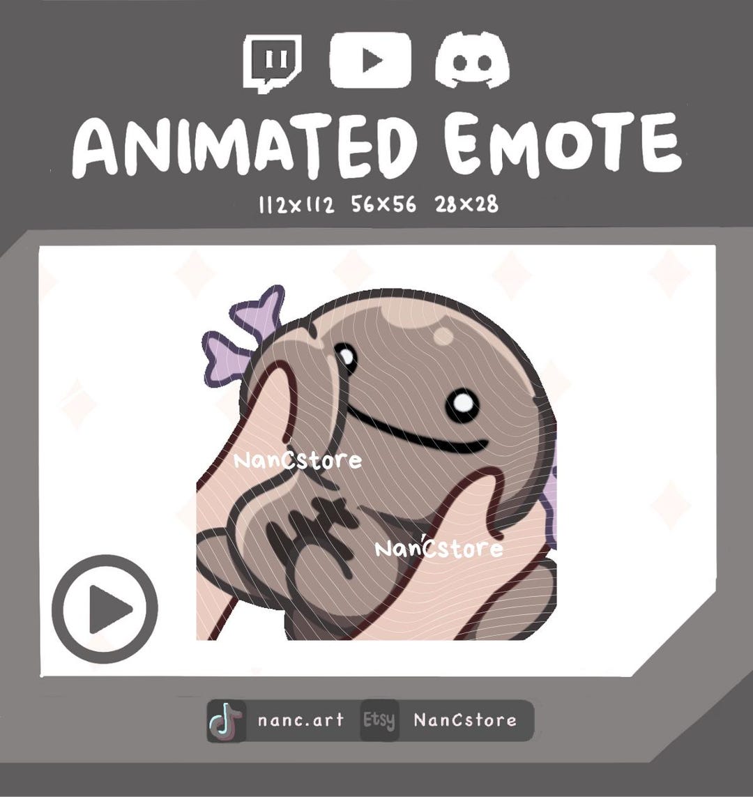 Animated Squishy Paldean Wooper Emotes | Pokemon | Streaming Kawaii ...