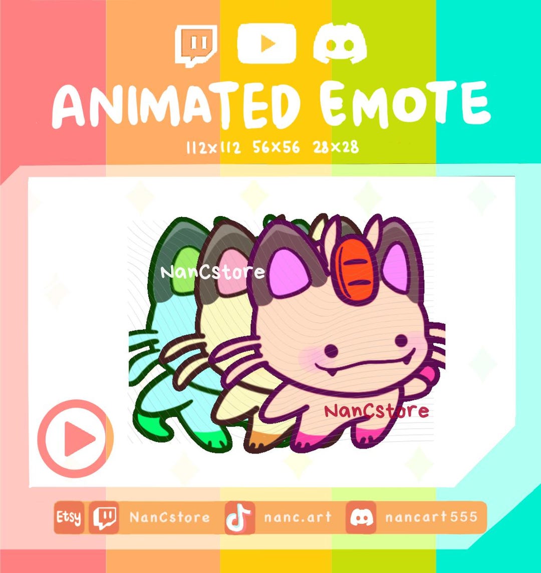 Animated Meowth Wiggle Dance Emotes | 2 Versions | Streaming Twitch ...