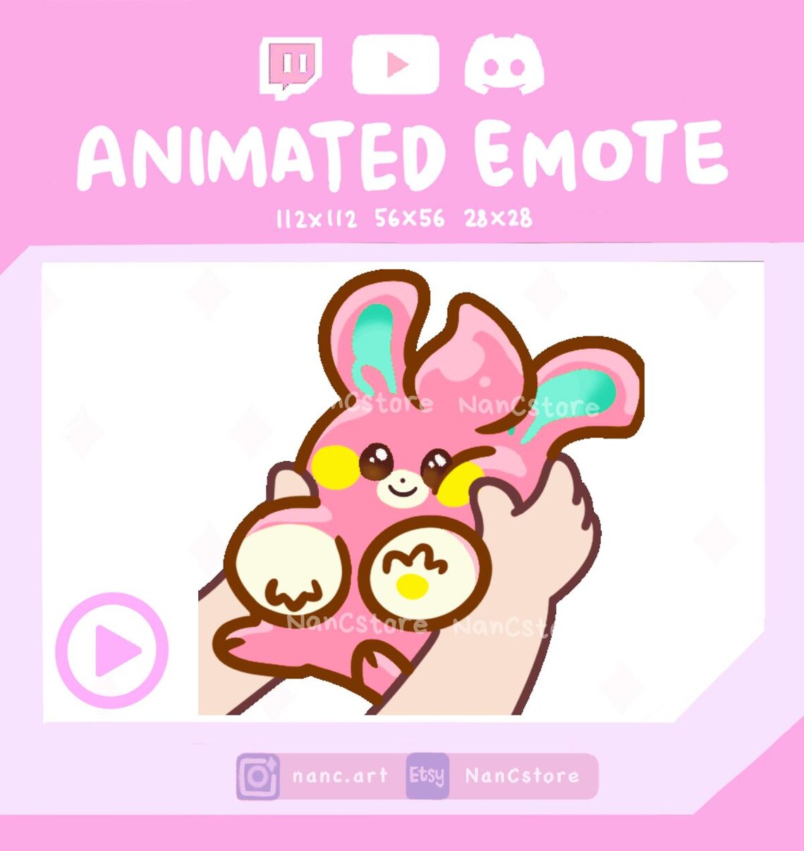 Animated Adorable Squishy Pawmi Receiving Face Rub Emotes | Cute ...