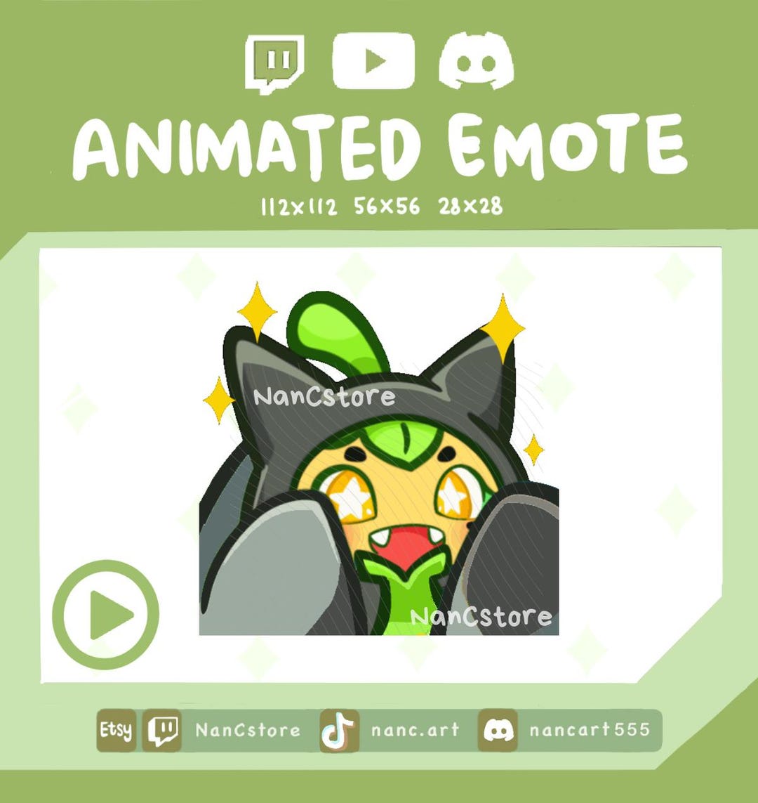 Emote Ogerpon de máscara verde azulado animado / Negro acogedor y ...