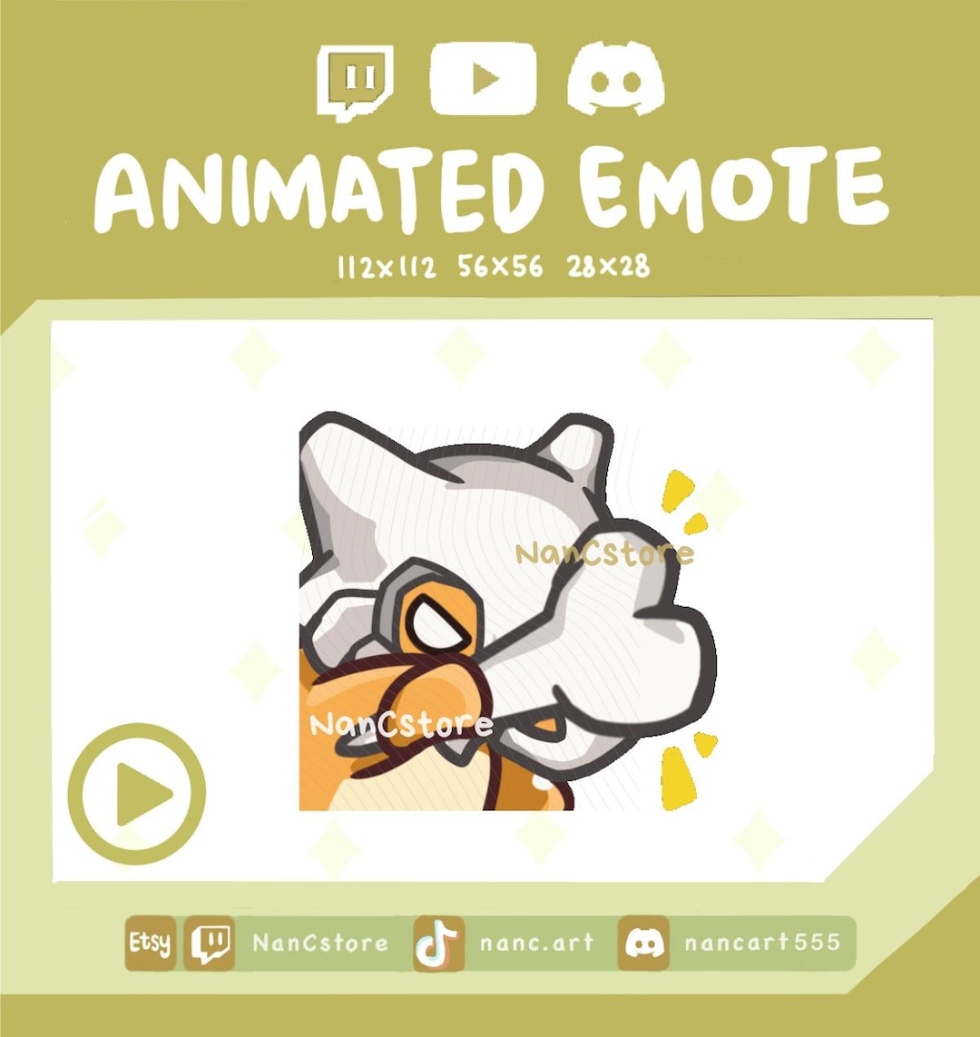 Animated Angry Cubone Hitting With Bone Emotes | Chibi Pokemon ...